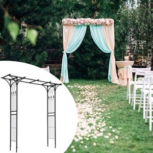 giantex metal garden arch, wedding arbor for ceremony, pergola arbor garden trellis for various climbing plant, bridal party decoration arbor for outdoor lawn backyard