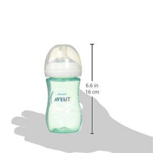 Philips Avent Natural Baby Bottle, Teal, 9oz, 4pk, SCF013/44