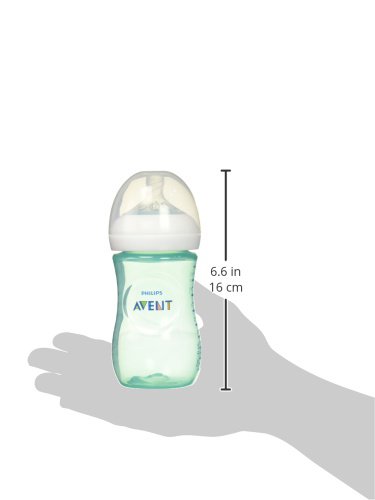 Philips Avent Natural Baby Bottle, Teal, 9oz, 4pk, SCF013/44