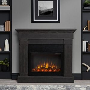 real flame crawford electric fireplace in gray