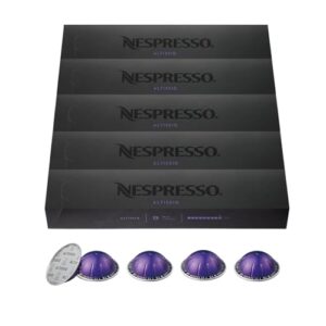 nespresso capsules vertuoline, altissio, medium roast espresso coffee, brews 1.35 ounce, 50 count coffee pods, pack of 1 (vertuoline only)