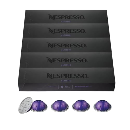 Nespresso Capsules VertuoLine, Altissio, Medium Roast Espresso Coffee, Brews 1.35 Ounce, 50 Count Coffee Pods, Pack of 1 (VERTUOLINE ONLY)