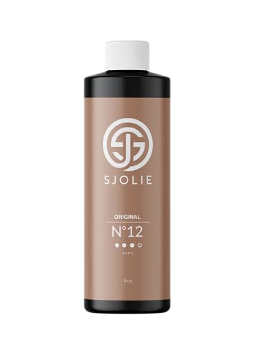 SJOLIE Spray Tan Solution - No. 12 - Dark Hydrating Tanning Spray | Sunless Tanner for a Rich Bronze, Long Lasting, All Natural Spray Tan (8oz)