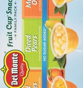 Del Monte No Sugar Added Variety Fruit Cups (Peaches, Pears, Mandarin Oranges), 4 Ounce (Pack of 12) 2002456