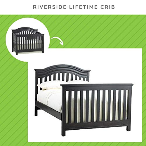 Full Size Conversion Kit Bed Rails for Baby Cache Cribs | Multiple Finishes Available (Espresso)