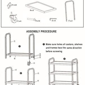 AmGood Stainless Steel Dining Cart - 3 Shelf Heavy Duty Utility Cart on Wheels (Medium - 34" Legth x 18" Width)