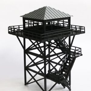 Outland Models Railway Scenery Watchtower/Lookout Tower (Black) HO Scale 1:87