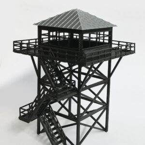 Outland Models Railway Scenery Watchtower/Lookout Tower (Black) HO Scale 1:87