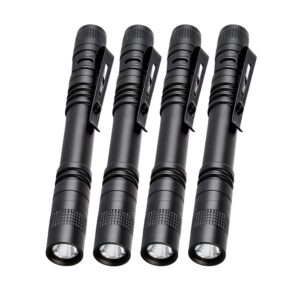 pocketman 4 pcs1000lm led penlight flashlight tactical torch with clip(13.3 cm)