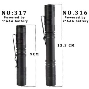 Pocketman 4 Pcs1000LM LED Penlight Flashlight Tactical Torch with Clip(13.3 CM)