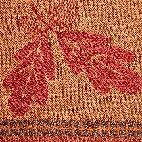 DII Fall Kitchen Towels Decorative and Absorbent Cotton Jacquard Dish Towel Set, 18x28, Autumn Acorn Leaves, 3 Count