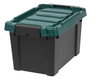 iris usa 296070 remington 5 gallon store-it-all tote, black, 20 quart