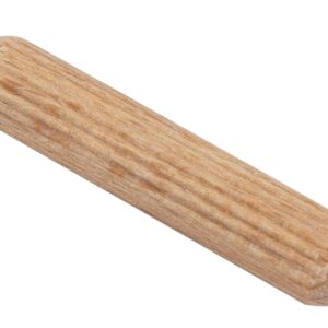 BICB Fluted Wood Kiln Dowel Pins, 1/4" x 1-1/4"- 100 Pieces , Made of Beechwood