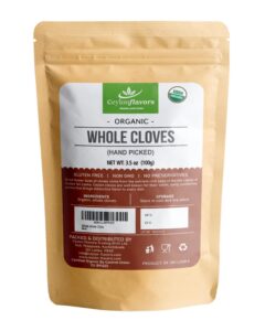 ceylonflavors fresh and pure organic hand picked whole cloves 3.5oz. harvested from a usda certified organic farm in sri lanka