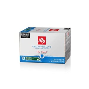 Illy Coffee K Cups - Coffee Pods For Keurig Coffee Maker – Classico Decaf Roast – Notes of Caramel - Mild, Flavorful & Balanced Flavor Pods of Coffee - No Preservatives – 10 Count