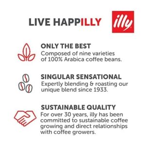 Illy Coffee K Cups - Coffee Pods For Keurig Coffee Maker – Classico Decaf Roast – Notes of Caramel - Mild, Flavorful & Balanced Flavor Pods of Coffee - No Preservatives – 10 Count