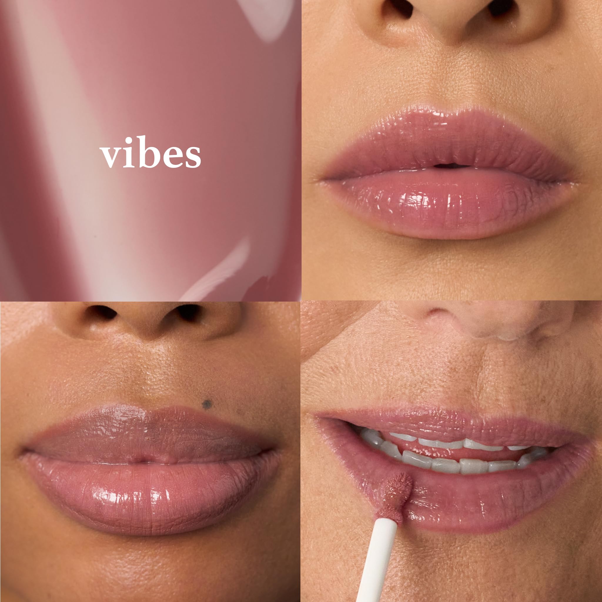 Julep So Plush Hydrating Lip Gloss - Vibes - High-Shine Hydrating Lightweight Lip Color - Non-Sticky Formula - Vitamin E Soothes and Repairs Lips