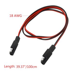 WMYCONGCONG 4 PCS SAE to SAE Extension Cable Quick Disconnect Wire Harness SAE Connector 3 Feet, 18 Gauge (4 PCS 3Ft)