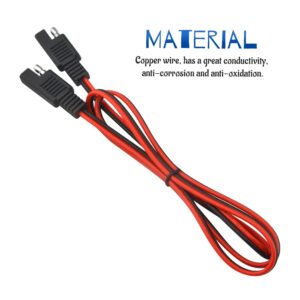 WMYCONGCONG 4 PCS SAE to SAE Extension Cable Quick Disconnect Wire Harness SAE Connector 3 Feet, 18 Gauge (4 PCS 3Ft)