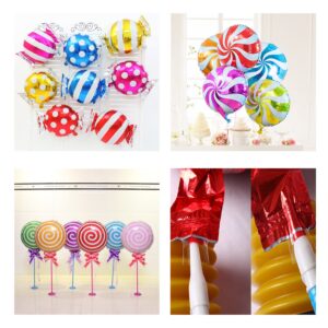 21 pcs 18" Sweet Candy Balloons, Round Lollipop Balloon Birthday Wedding Party Balloons