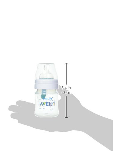 Philips AVENT Anti-colic Baby Bottle with AirFree Vent, 4 Oz, Pack of 4