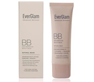 everglam k-beauty skin perfector korean bb cream, light medium - flawless, natural glow in seconds | multi-function tinted moisturizer: stays on all day, dewy, water-resistant, oil-controlling