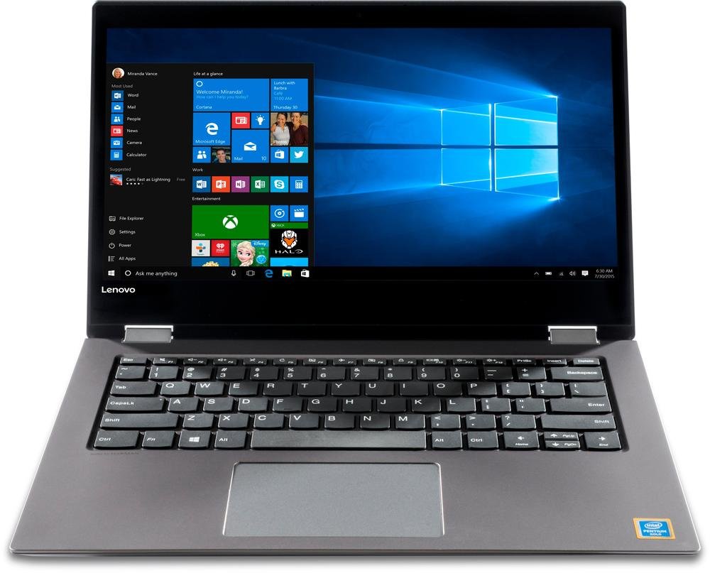 Lenovo IdeaPad 2 in 1-14 81CW - 14" HD Touch - Pentium 4415U - 4GB - 500GB HDD - Black