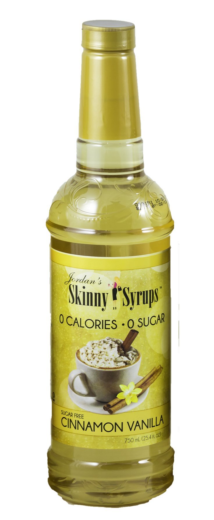 Jordan's Skinny Syrups Cinnamon Vanilla, Sugar Free Flavoring Syrup, 25.4 Ounce Bottle