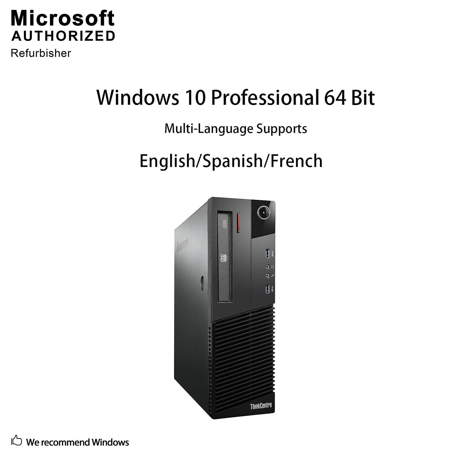 Lenovo ThinkCentre M93P Small Form Business High Performance Desktop Computer PC - Intel Core I5-4570 3.2G,16G RAM DDR3,3TB,DVD-ROM,WIFI, Windows 10 Professional (Renewed)