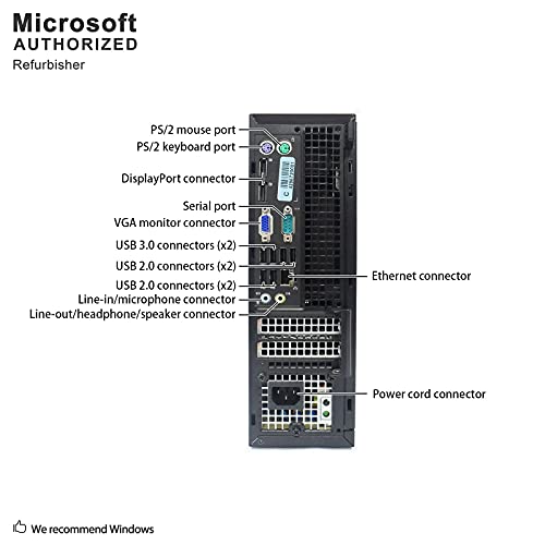 Dell Optiplex 9020 SFF Business Desktop Tower PC (Intel i7 Quad Core, 16GB RAM, 240GB SSD, WIFI, HDMI, VGA, DVD-RW) Win 10 Pro (Renewed)