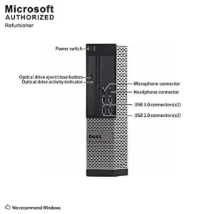 Dell Optiplex 9020 SFF Business Desktop Tower PC (Intel i7 Quad Core, 16GB RAM, 240GB SSD, WIFI, HDMI, VGA, DVD-RW) Win 10 Pro (Renewed)