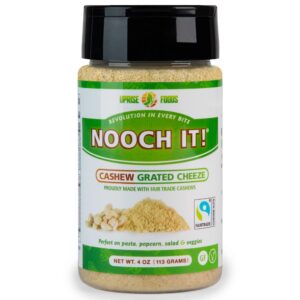 nooch it! fair trade dairy-free cashew grated cheeze | vegan parmesan ● tasty cheese alternative | 4oz (vegan "parm", gluten-free)