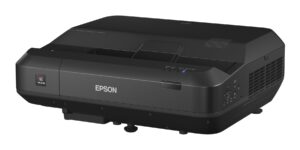 epson home cinema ls100 3lcd ultra short-throw projector, digital laser display with full hd and 100% color brightness