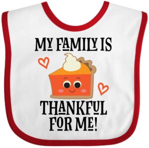 inktastic thanksgiving outfit thankful family baby bib white and red 2da91