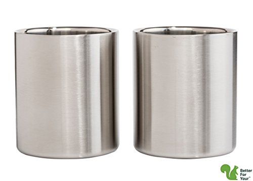 Better For Your Whiskey Stainless Double Walled Lowball Shatterproof Tumbler 13.5 oz Set of 2