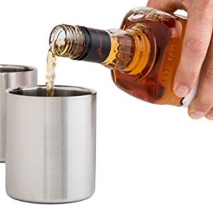 Better For Your Whiskey Stainless Double Walled Lowball Shatterproof Tumbler 13.5 oz Set of 2