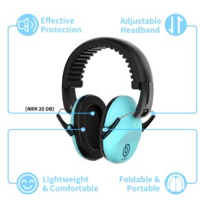 EAREST Protection Ear Muffs, Noise Reduction Safety Ear Muffs Shooting Earmuff NRR 20 dB Ear Defenders for Adults and Kids