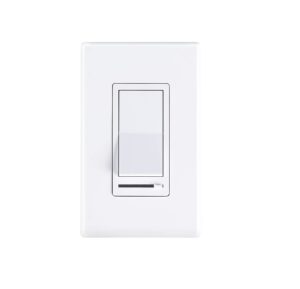 cloudy bay in wall dimmer switch for led light/cfl/incandescent,3-way single pole dimmable slide,600 watt max,cover plate included