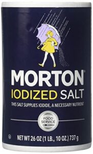 morton, iodized salt, 737 grams(gm)