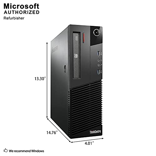 Lenovo ThinkCentre M83 Small Form Business High Performance Desktop Computer(Intel Core I5-4570 3.2G,16G RAM DDR3,240G SSD+500GB HDD,DVD,WiFi, Windows 10 Professional) (Renewed)