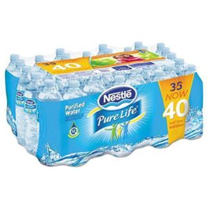 nestle - pure life, purified water, 676 fl ounce (16.9oz / 40pk)