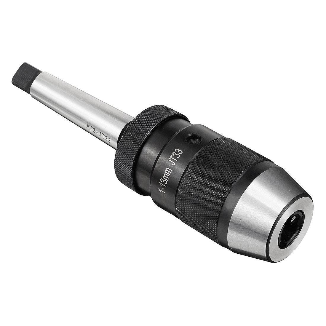 uxcell Keyless Drill Chuck MT2 Morse Taper Mount Adjustable 1/32"-1/2" (1mm-13mm) 3-Jaw for Lathes Milling Drilling Machine