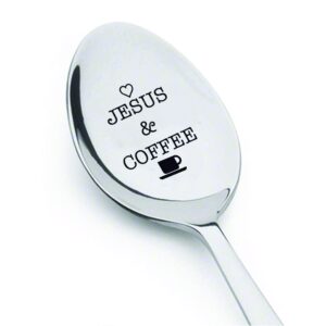 jesus and coffee - love jesus - coffee and jesus - jesus coffee - coffee lover gift - coffee spoon - christian gifts - jesus gift - religious gifts - pastor gift - gift for her - jesus spoon