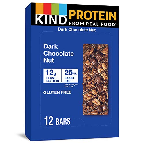 KIND Protein Bars, Double Dark Chocolate Nut, Gluten Free, 12g Protein,1.76oz, 12 count