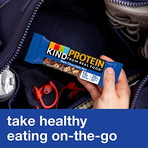 KIND Protein Bars, Double Dark Chocolate Nut, Gluten Free, 12g Protein,1.76oz, 12 count