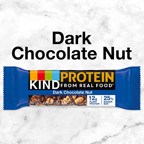 KIND Protein Bars, Double Dark Chocolate Nut, Gluten Free, 12g Protein,1.76oz, 12 count