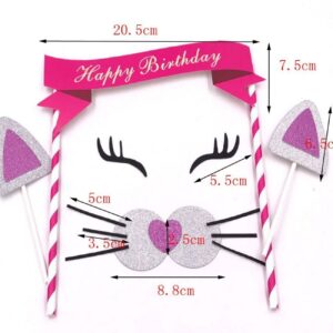 Handmade Cat Cake Topper Decoration, Cake Decor And Birthday Party Picks