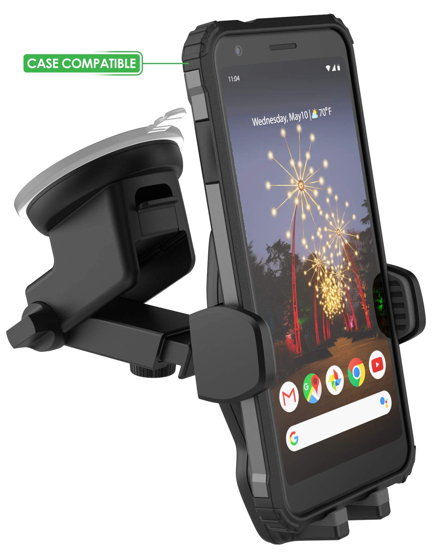 Encased V2 Car Mount Phone Holder for Google Pixel 8/8 Pro / 7/7 Pro, Pixel 6 (6a/7a) Fully Adjustable Case Compatible Dock (2022)