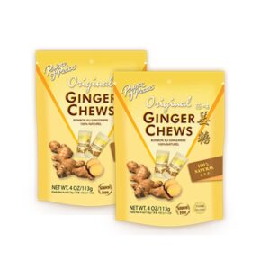 prince of peace original ginger chews, 4 oz. – candied ginger – natural candy pack – 2 pack