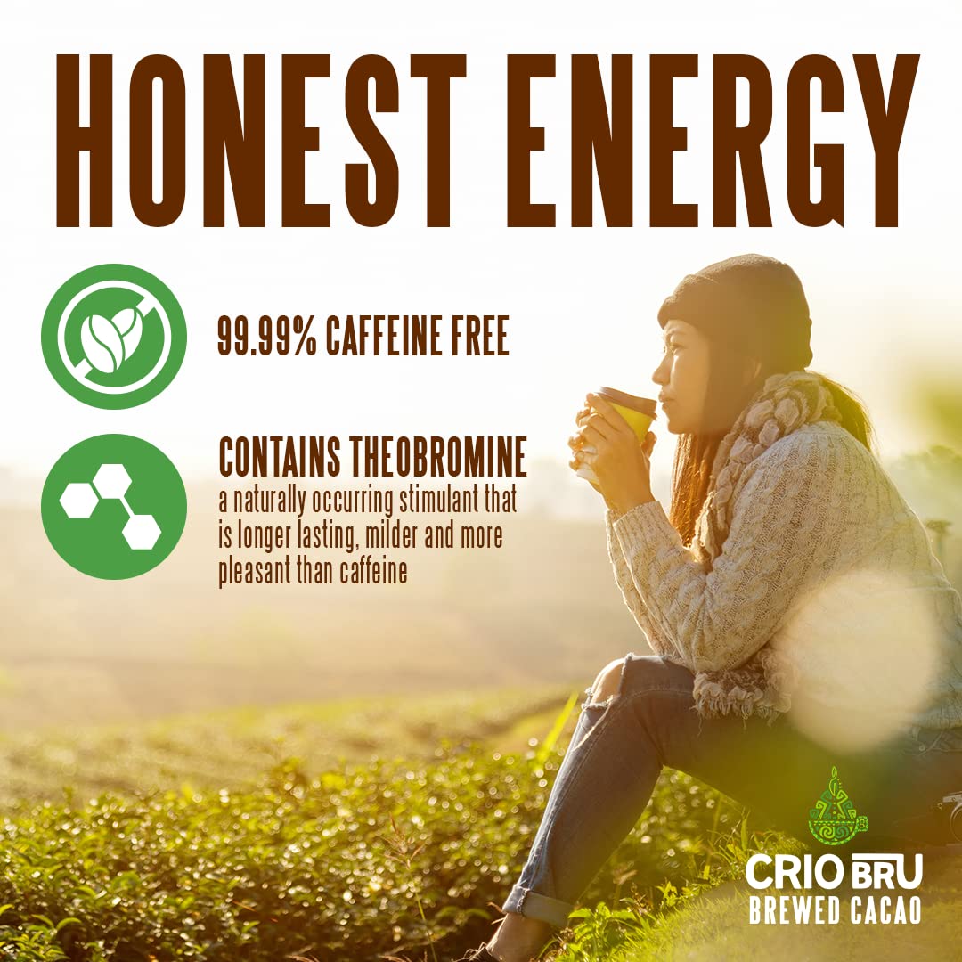 Crio Bru Ecuador French Roast 10oz Bag | Organic Healthy Brewed Cacao Drink | Great Substitute to Herbal Tea and Coffee | 99% Caffeine Free Gluten Free Low Calorie Honest Energy